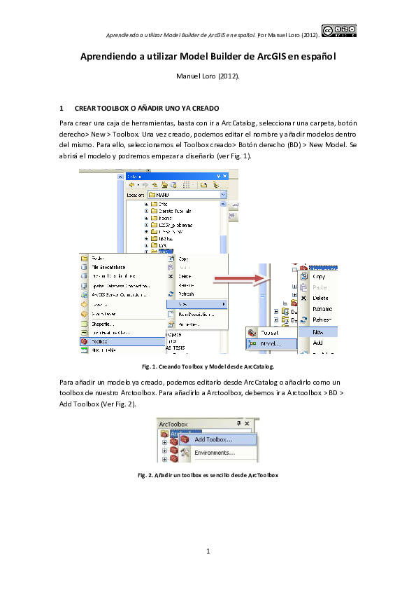 (PDF) Aprendiendo a utilizar Model Builder de ArcGIS en español