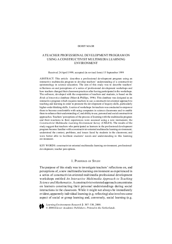 (PDF) A teacher professional development program on using a constructivist multimedia learning ...