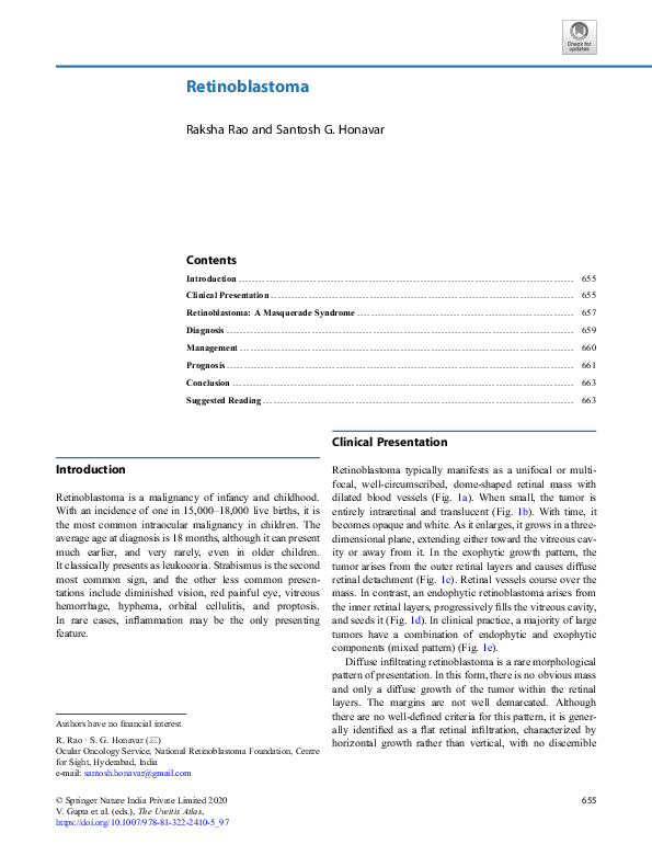 (PDF) Retinoblastoma