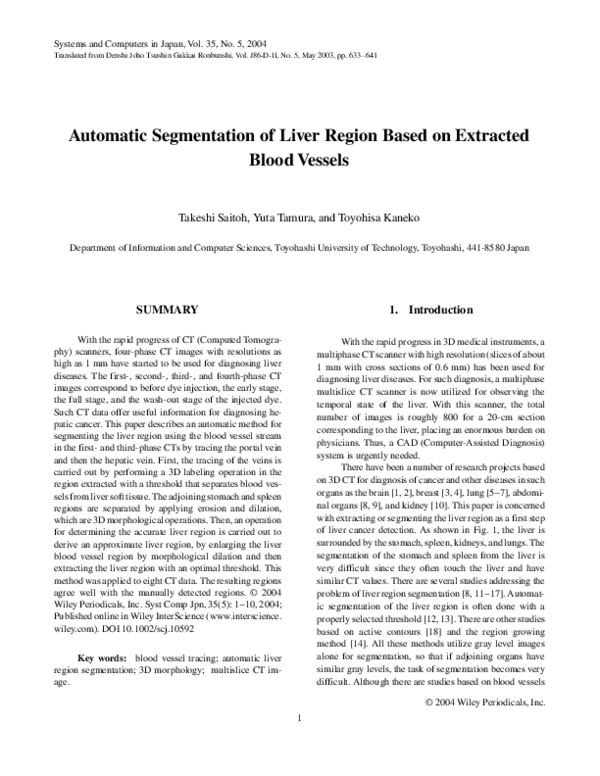 (PDF) Automatic segmentation of liver region based on extracted blood ...