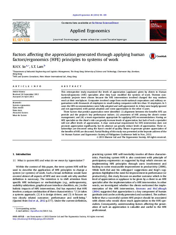 (PDF) Factors affecting the appreciation generated through applying ...