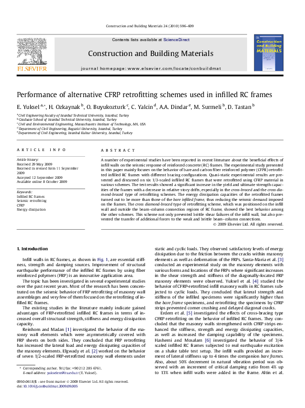 Pdf Performance Of Alternative Cfrp Retrofitting Schemes Used In