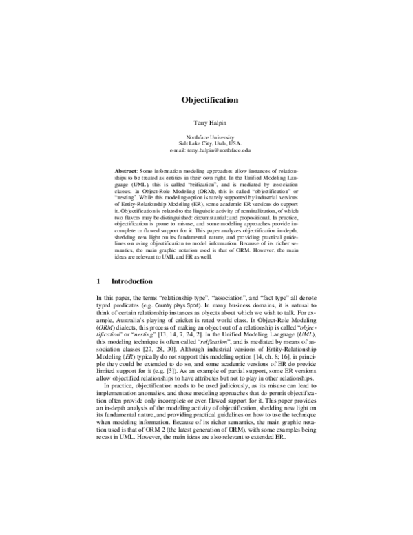 (PDF) Objectification