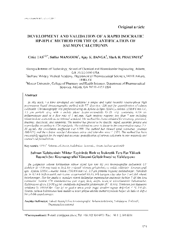 Pdf Development And Validation Of A Rapid Isocratic Rp Hplc Method