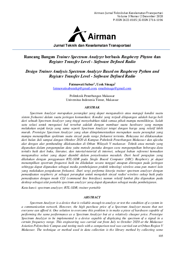 (PDF) Rancang Bangun Trainer Spectrum Analyzer berbasis Raspberry ...