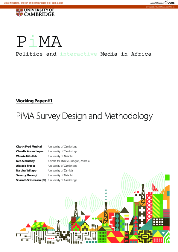 (PDF) Background Paper: PiMA Survey Design and Methodology