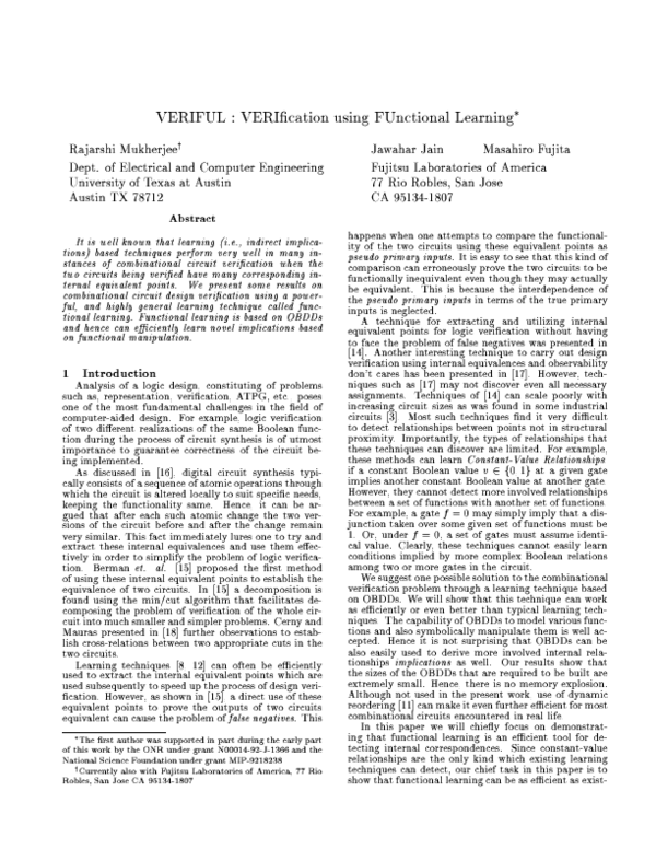 (PDF) VERIFUL: VERIfication using FUnctional Learning