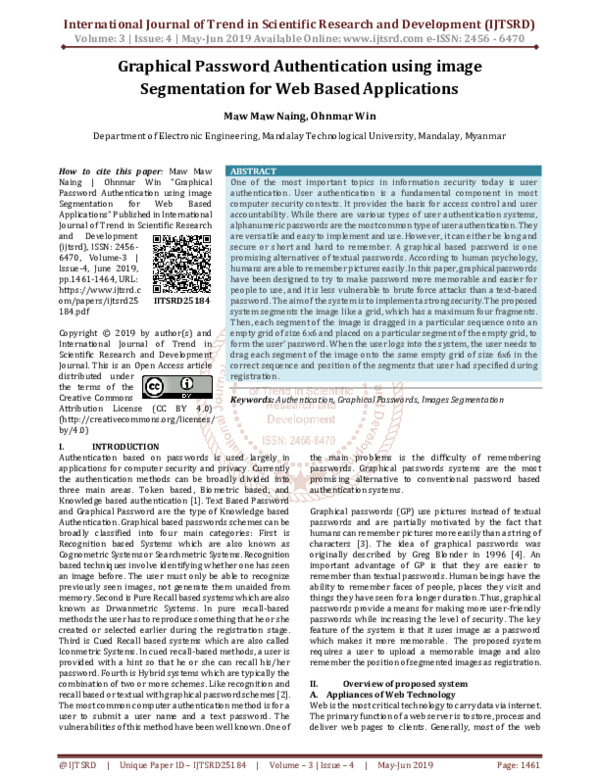(PDF) Graphical Password Authentication using image Segmentation for ...