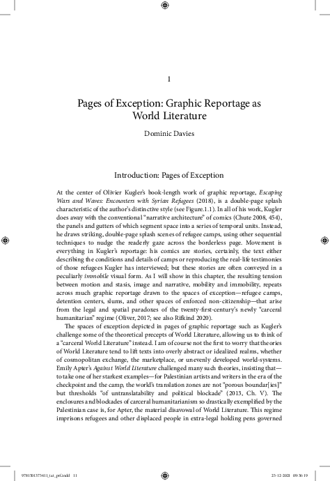 (PDF) Pages of Exception: Graphic Reportage as World Literature | Dom ...