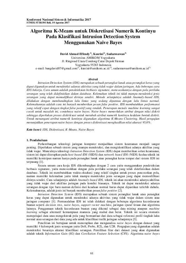 (PDF) Algoritma K-Means untuk Diskretisasi Numerik Kontinyu Pada Klasifikasi Intrusion Detection ...