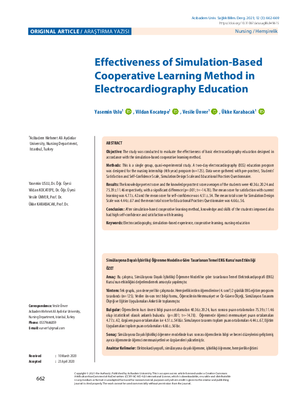 (PDF) Effectiveness Of Simulation-Based Cooperative Learning Method ...
