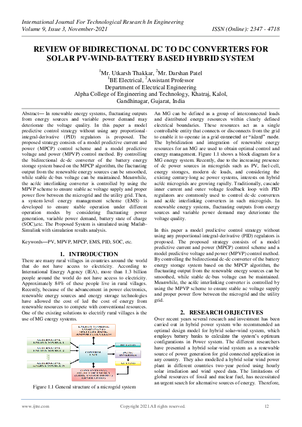 (PDF) Review of Bidirectional DC to DC Converters for Solar PV-Wind ... (PDF) Review of Bidirectional DC to DC Converters for Solar PV-Wind ...