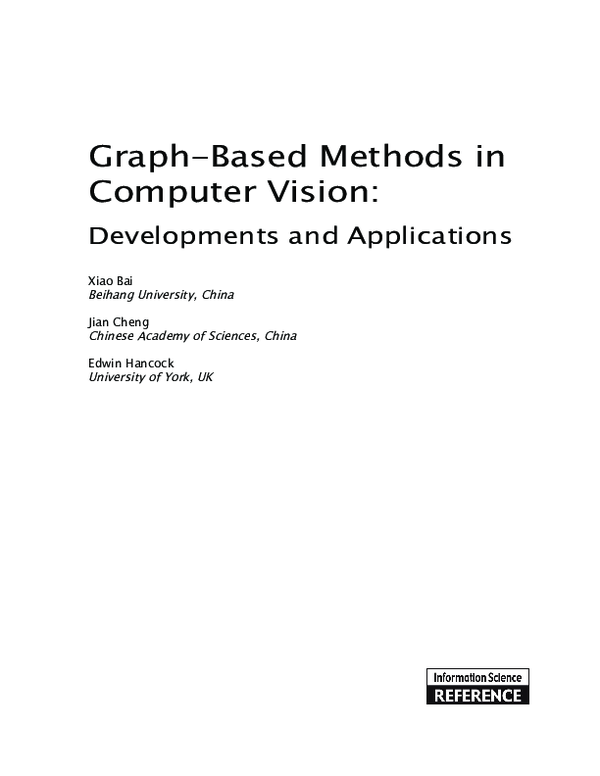 (PDF) Graph-Based Methods in Computer Vision