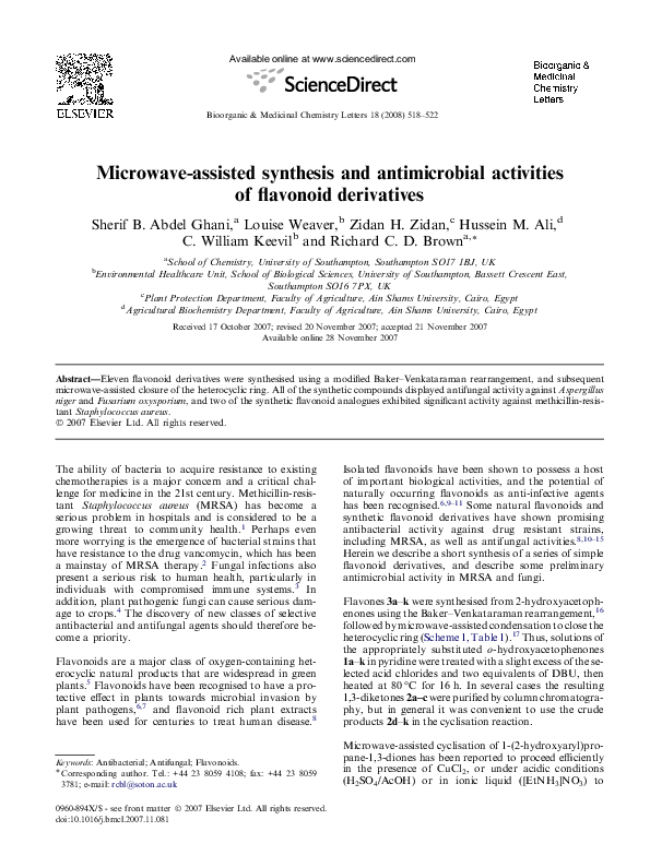 (PDF) Microwave Assisted Synthesis and Antimicrobial Activities of Carboxylpyrazoline ...
