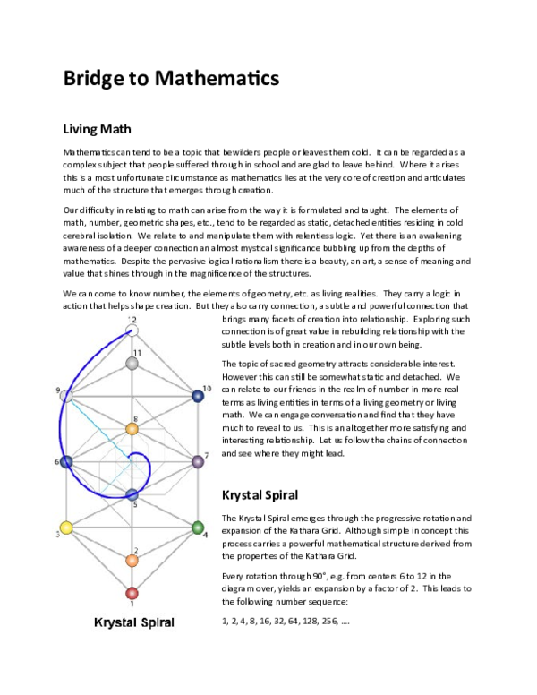 (DOC) Bridge to Mathematics
