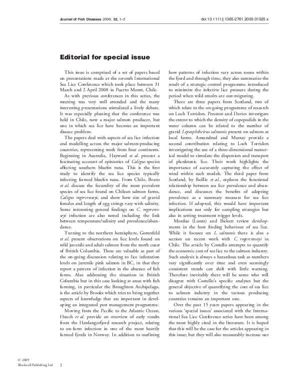 (PDF) Editorial for special issue