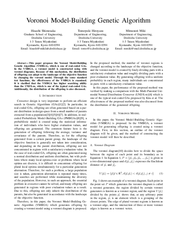 (PDF) Voronoi model-building genetic algorithm