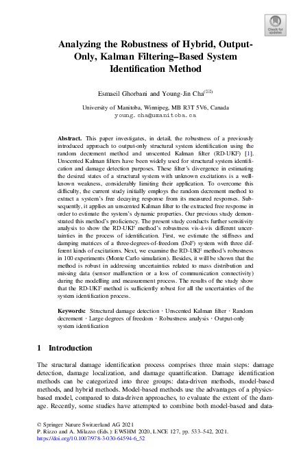 (PDF) Analyzing the Robustness of Hybrid, Output-Only, Kalman Filtering ...