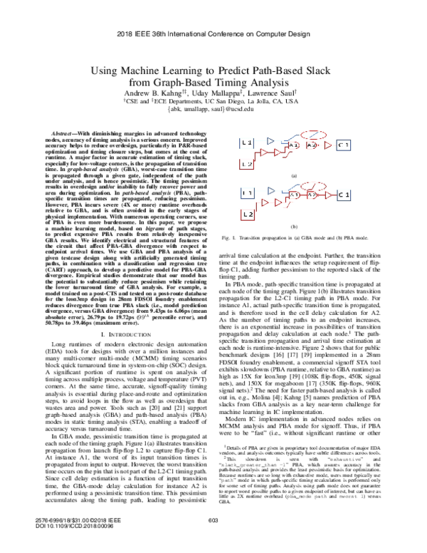 Pdf Using Machine Learning To Predict Path Based Slack From Graph