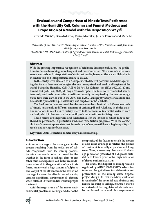 (PDF) Evaluation and Comparison of Kinetic Tests Performed with the ...