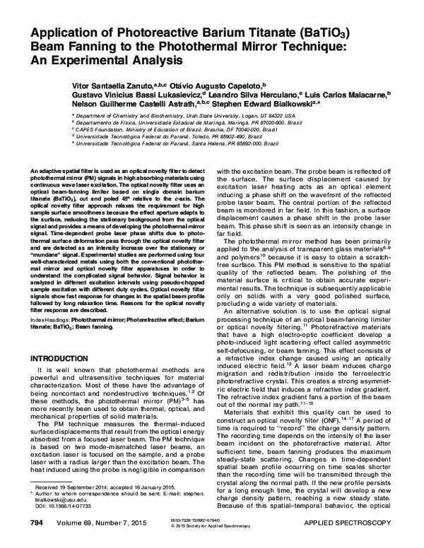 (PDF) Application of Photoreactive Barium Titanate (BaTiO3) Beam ...