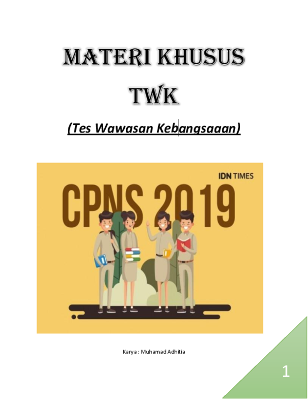 (PDF) RINGKASAN MATERI TWK KOMPLIT