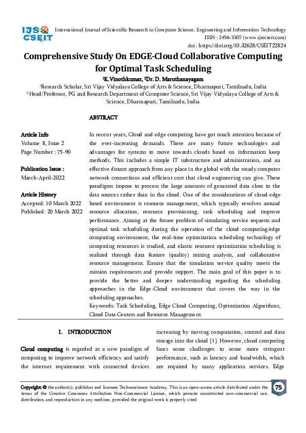 (PDF) Comprehensive Study On EDGE-Cloud Collaborative Computing for Optimal Task Scheduling