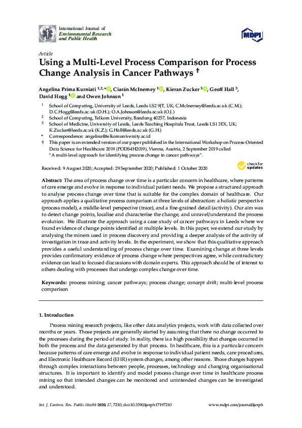(PDF) Using a Multi-Level Process Comparison for Process Change ...