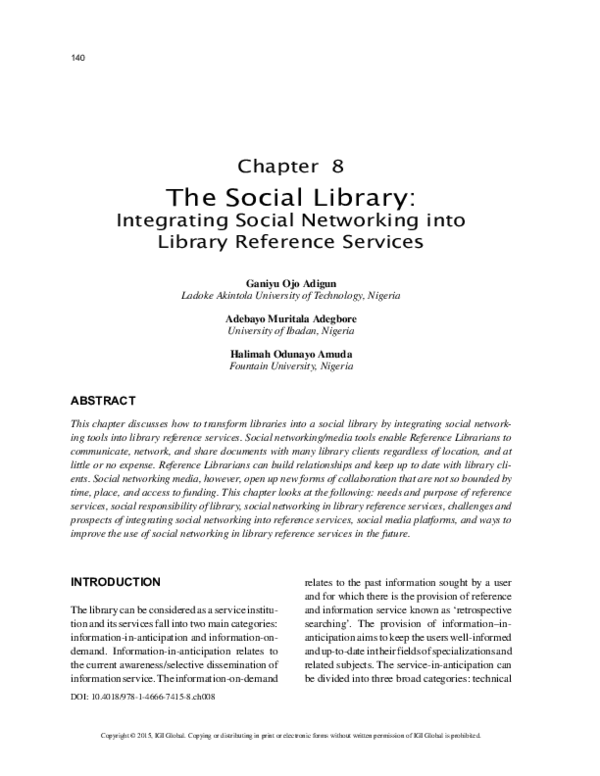 (PDF) The Social Library