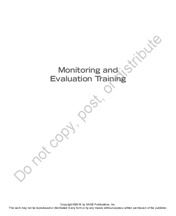(PDF) Monitoring and Evaluation Training: A Systematic Approach | Scott Chaplowe - Academia.edu