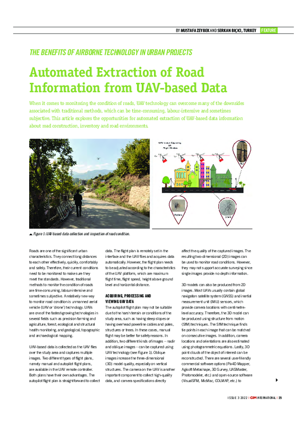 Pdf Automated Extraction Of Road Information From Uav Based Data Mustafa Zeybek