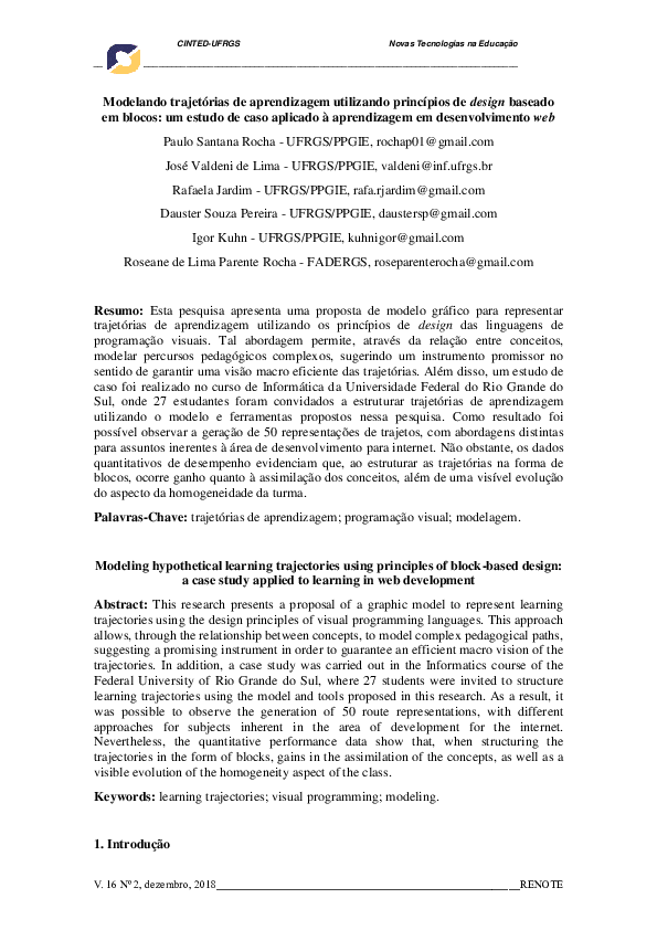 (PDF) Modelando trajetórias de aprendizagem utilizando princípios de ...