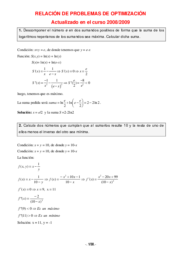 (PDF) Solucion a los problemas de optimizacion