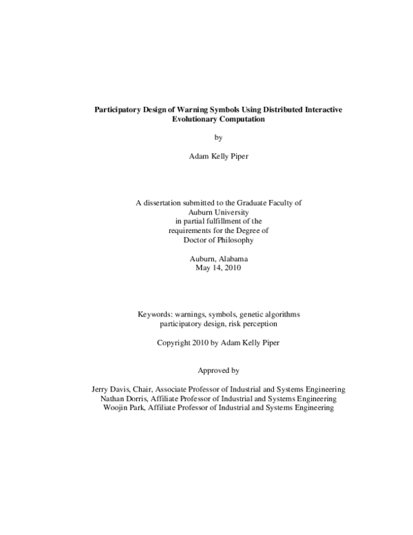 (PDF) Participatory design of warning symbols using distributed interactive evolutionary computation