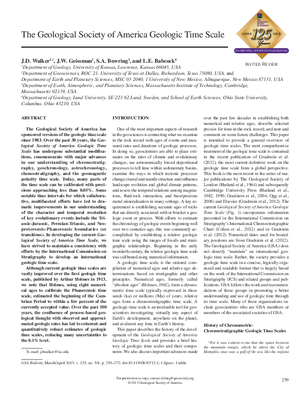 (PDF) The Geological Society of America Geologic Time Scale | John ...