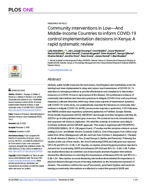 (PDF) Community interventions in Low—And Middle-Income Countries to ...