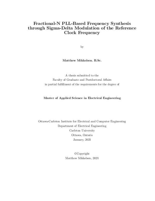 (PDF) Fractional-N PLL-Based Frequency Synthesis Through Sigma-Delta ...