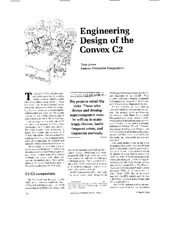 (PDF) Engineering design of the Convex C2