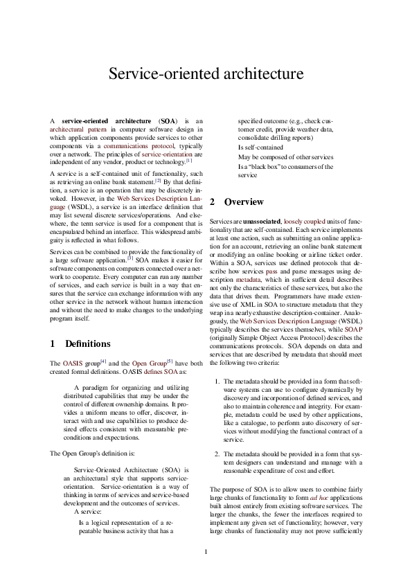 (PDF) Service-Oriented Architecture