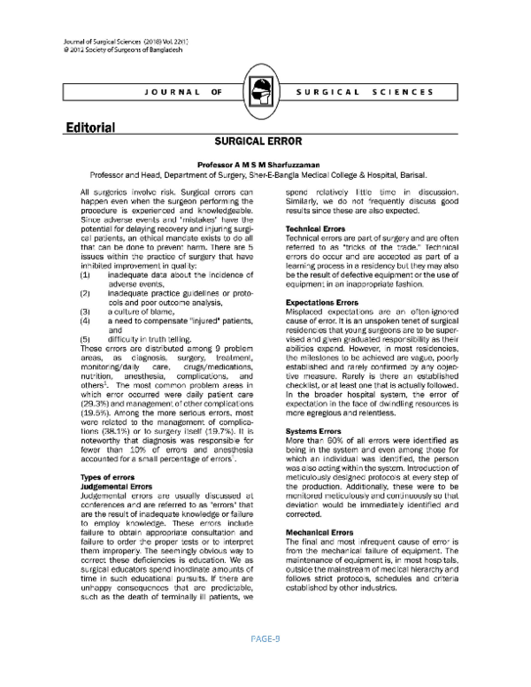 (PDF) Surgical error