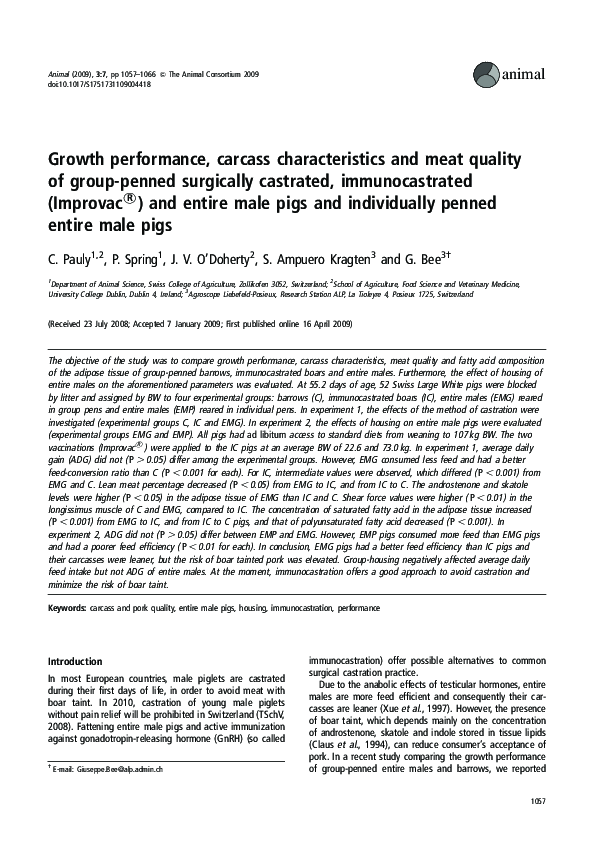 (PDF) Growth performance, carcass characteristics and meat quality of ...