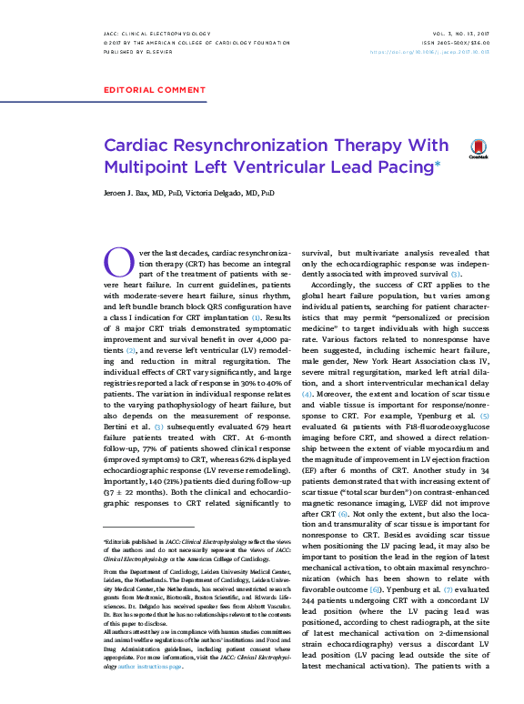 (PDF) Cardiac resynchronization therapy with multipoint pacing via ...