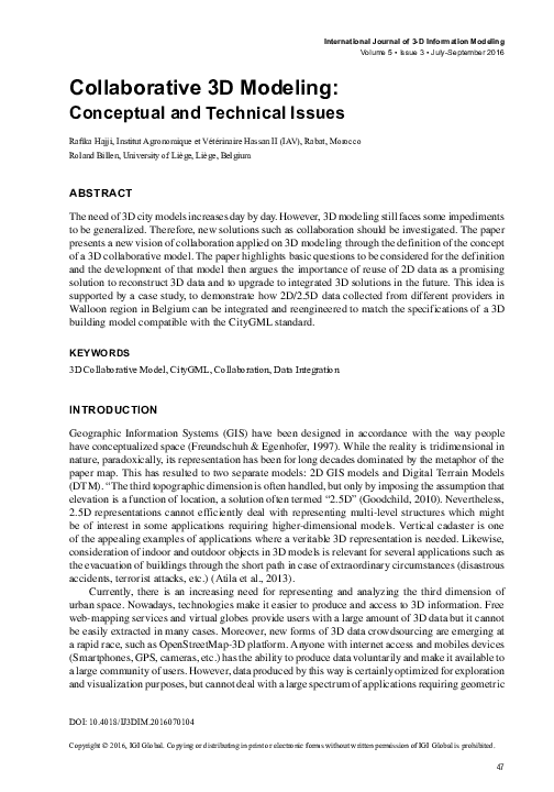 (PDF) Collaborative 3D Modeling