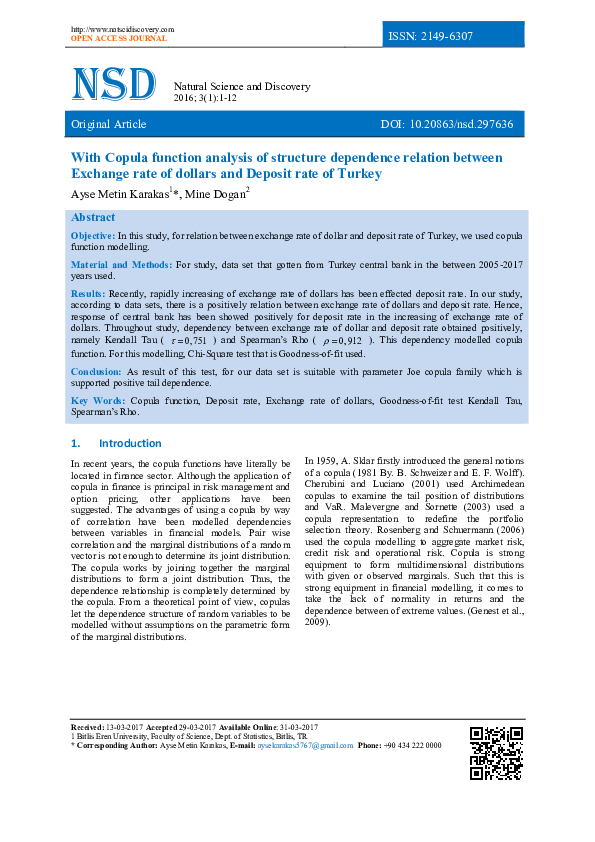 (PDF) With Copula function analysis of structure dependence relation ...