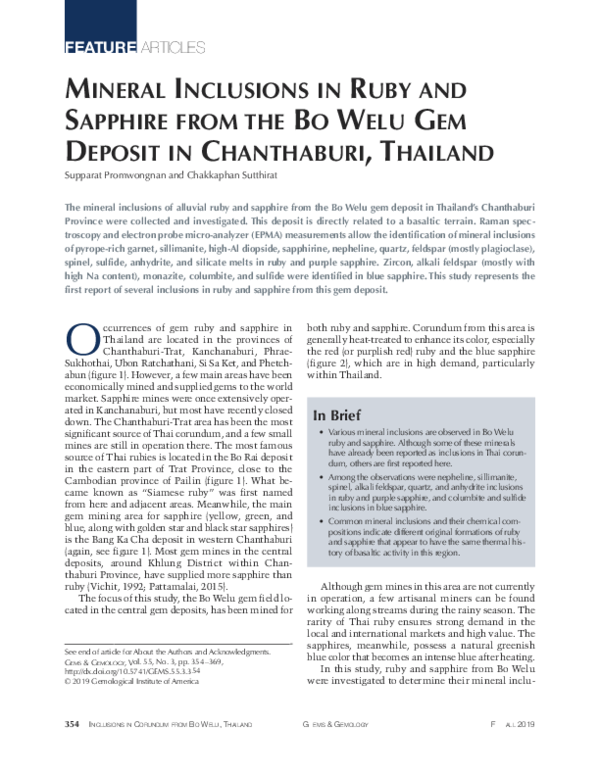 (PDF) Mineral Inclusions in Ruby and Sapphire from the Bo Welu Gem ...