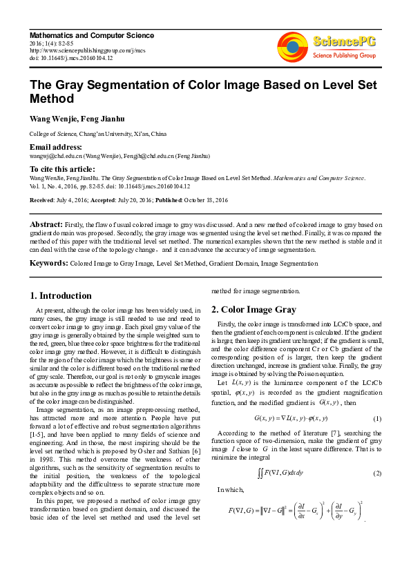 Pdf Color Based Image Segmentation