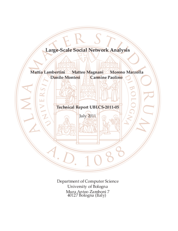 (PDF) Large-Scale Social Network Analysis | Carmine Paolino - Academia.edu