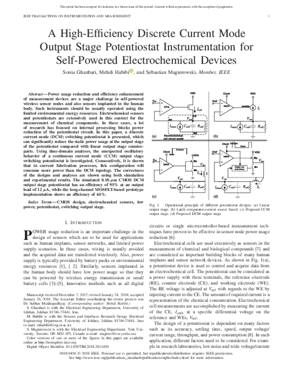 (PDF) A High-Efficiency Discrete Current Mode Output Stage Potentiostat ...