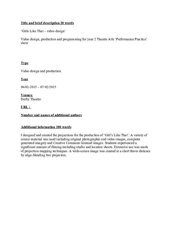 (PDF) Girls like that