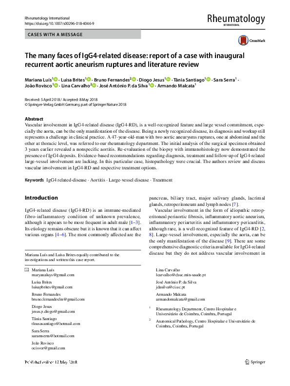 (PDF) The many faces of IgG4-related disease: report of a case with ...